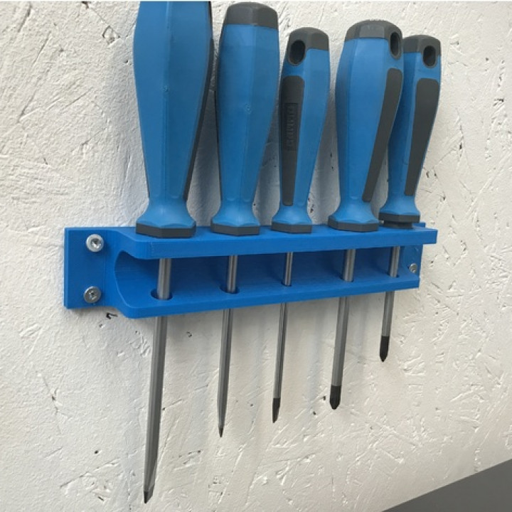 3D Printable screwdriver holder by Dave Borghuis