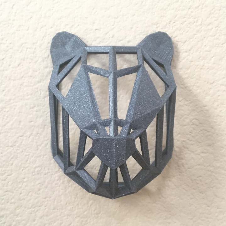 3D Printable Wire Frame Panda Head by Caitlin Le
