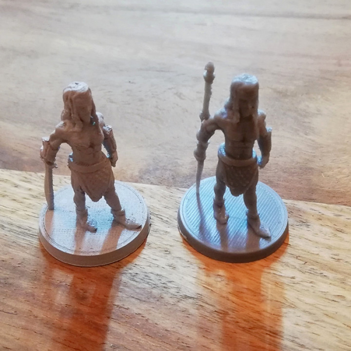 3D Printable Elf barbarian warrior 28mm glaive / sword by Filip Polách