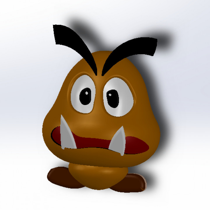 3D Printable Goomba Mario by Hugo Noldus