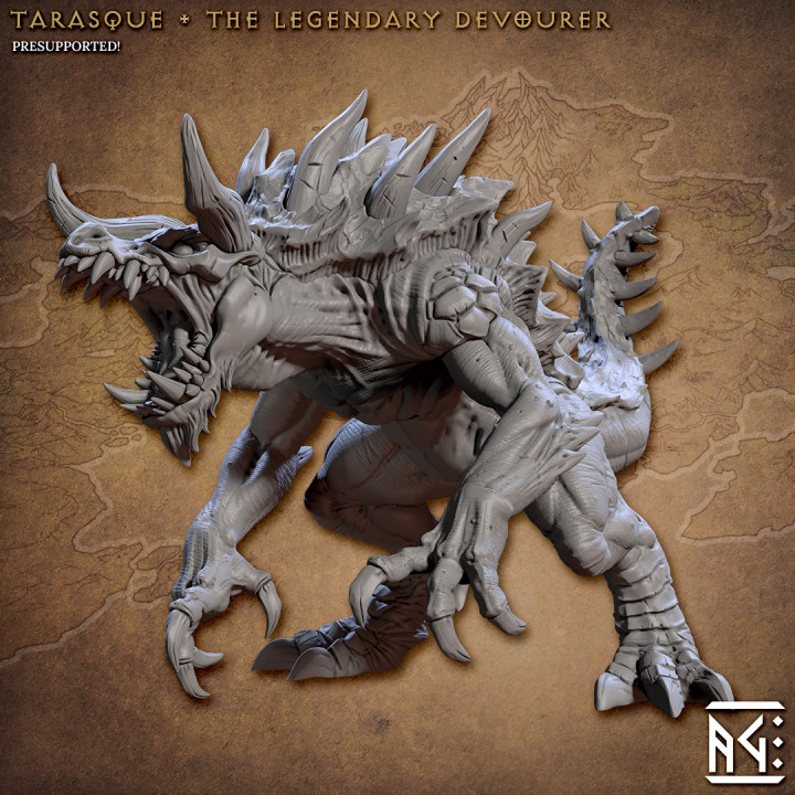 3D Printable Tarasque - The Legendary Devourer (Epic Boss) by Artisan Guild