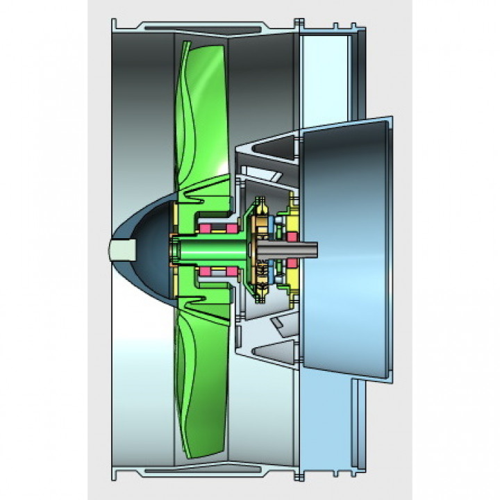 3D Printable Geared Turbofan Engine (GTF), 10 inch Fan Module by Motoo ...