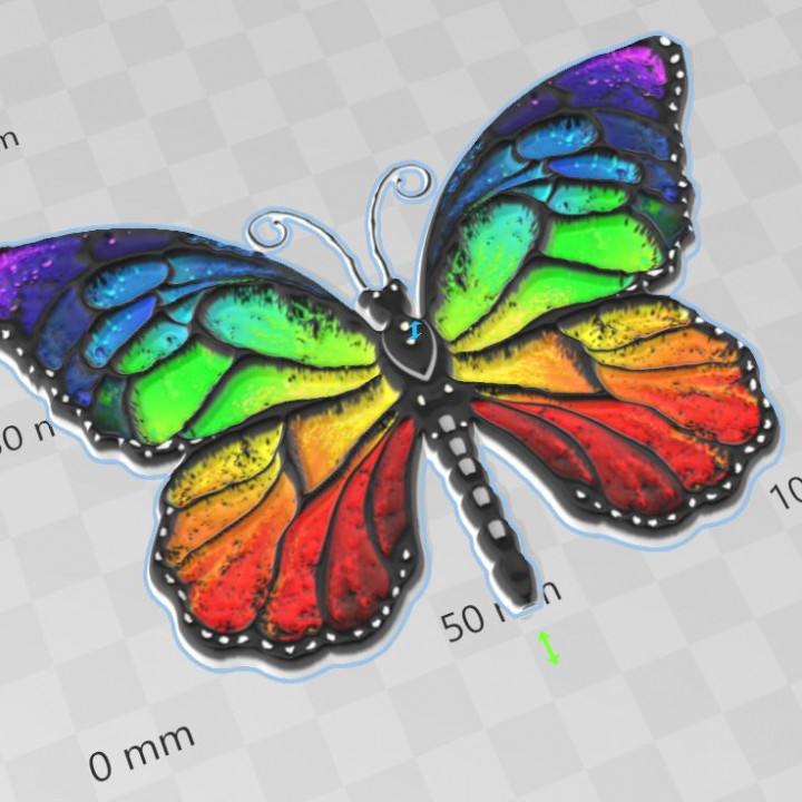 3D Printable Butterfly by Amado