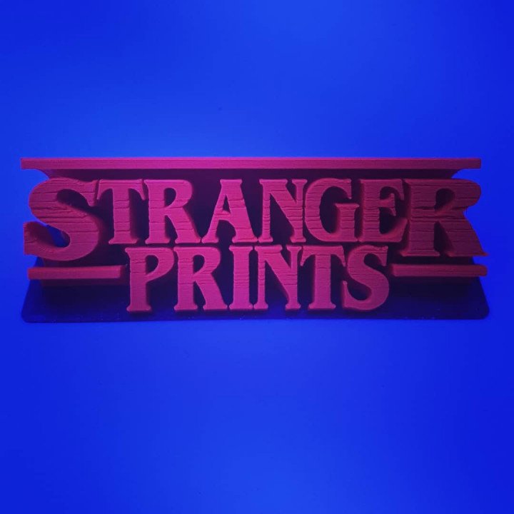 3D Printable Stranger prints - Stranger Things style sign by samster 3d