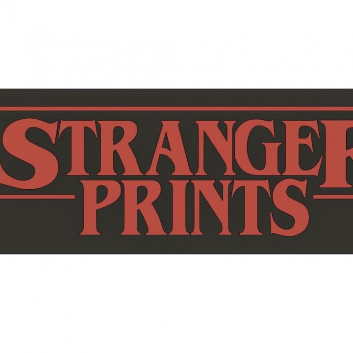3D Printable Stranger prints - Stranger Things style sign by samster 3d