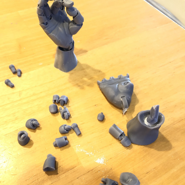 3D Print of Articulated Poseable Hand by apollow