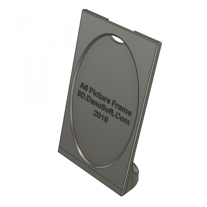 3D Printable Picture Frame for A6 Photo by Dan Ouellet