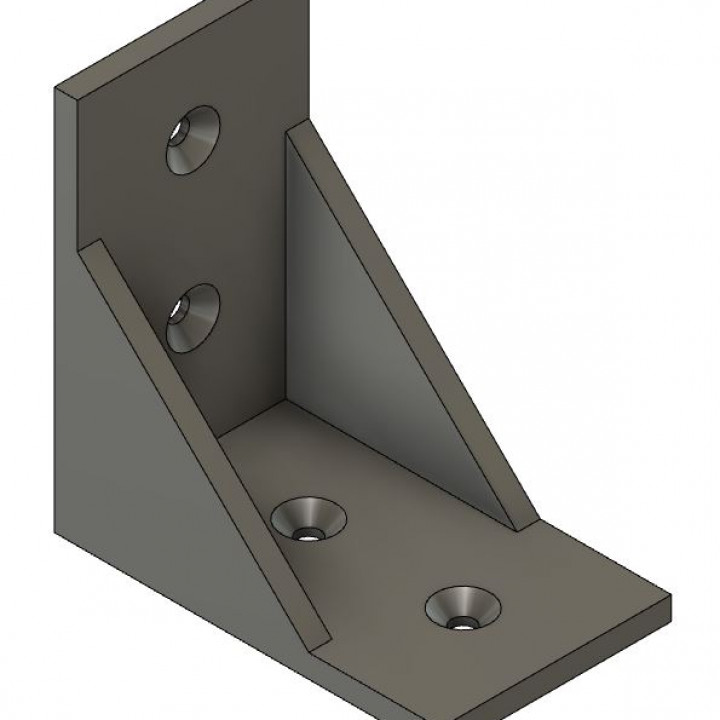 3D Printable 90 degree angle support bracket by Hassan Mirza