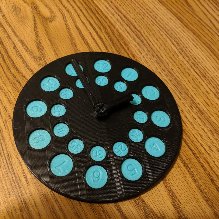 3D Printable 777 Educational Aid Clock by Nick