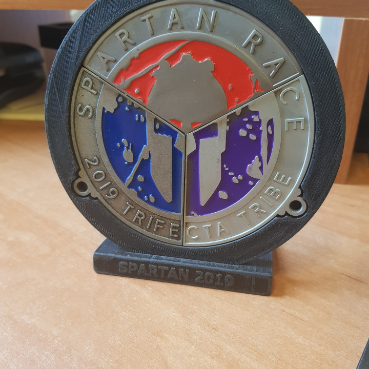 3D Printable SPARTAN Trifecta Medal Holder by CORTEX