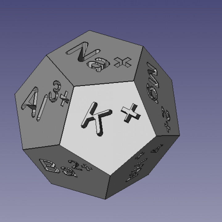 3D Printable Chemistry Ion Dice by Nick