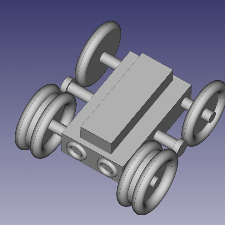 3D Printable Rubber Band Car by Jake