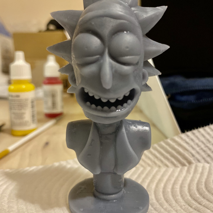 3D Printable Rick Sanchez Bust by Toon3D