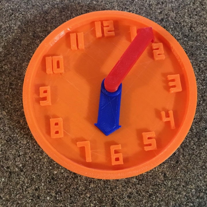 3D Printable Clock Educational Aid by Dan Tauchen