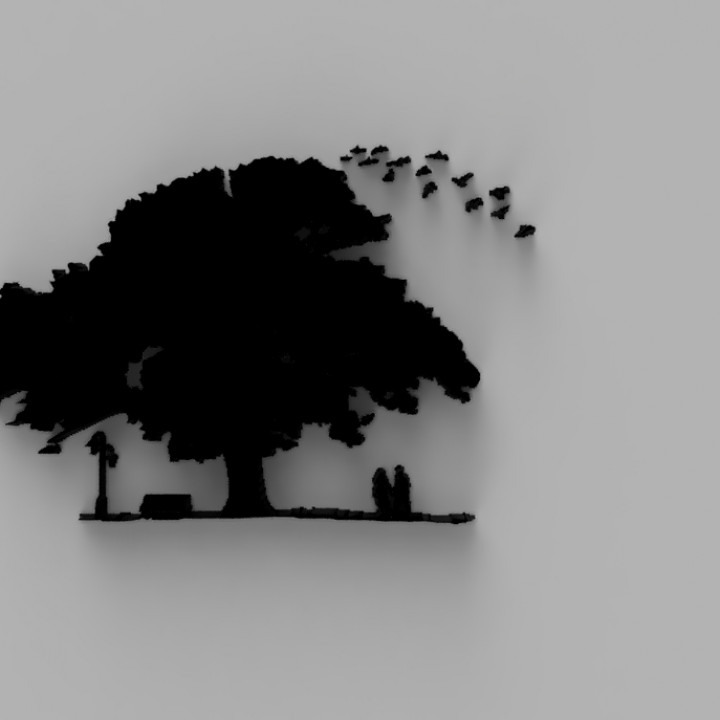 3D Printable Couple In Love 2D Wall Art by Michał Szurgot