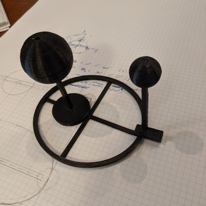 3D Printable Planetary Orbit and Eclipse Educational Tool by Marcello