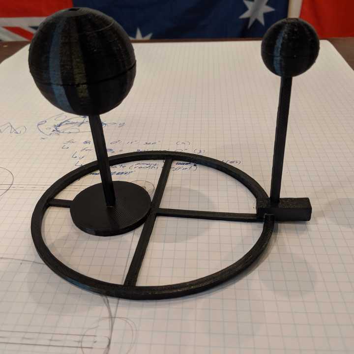3D Printable Planetary Orbit and Eclipse Educational Tool by Marcello