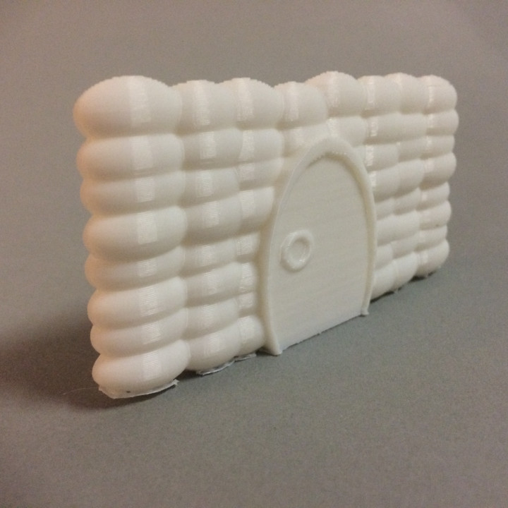 3D Printable Dungeon Wall with Door by David Sipos