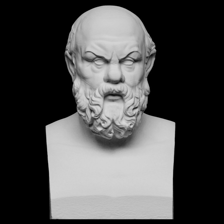 3D Printable Portrait of Socrates (469-399 BC) by SMK - Statens Museum ...