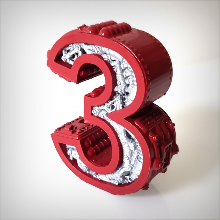 3D Printable Pack steampunk numbers. by Alphonse Marcel