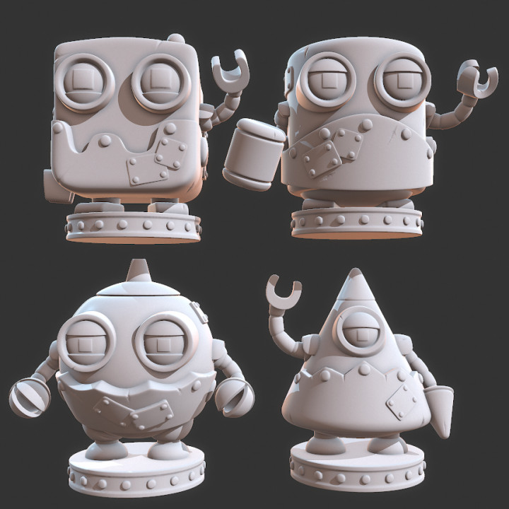 3D Printable Ravensburger - Primitive Robots by Blackspire Studio