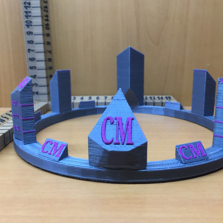 3D Printable Crown Ruler by Star Labs 3D, LLC