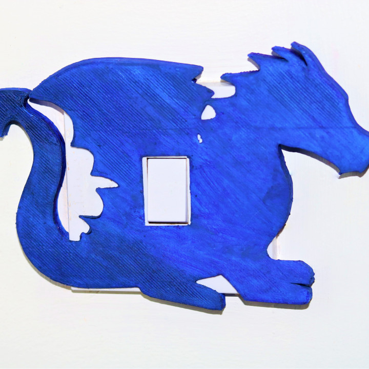 3D Printable Lil'Dragon Light switch cover by B Murphy