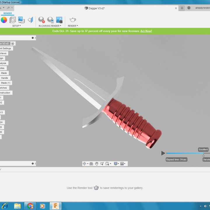 3D Printable Medieval cosplay dagger by Timothy S
