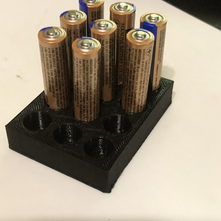 3D Printable AAA Battery Storage by Gordon R Frey