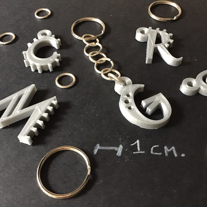 3D Printable 3D Letters for keychain and more by Elena Antonelli