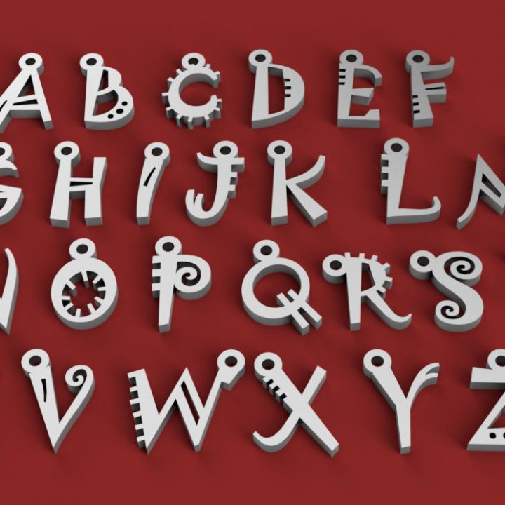 3D Printable 3D Letters for keychain and more by Elena Antonelli