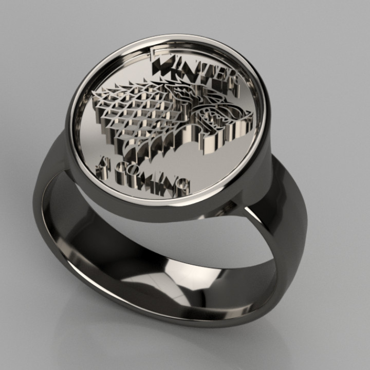3D Printable GoT-inspired sigil ring by lecter