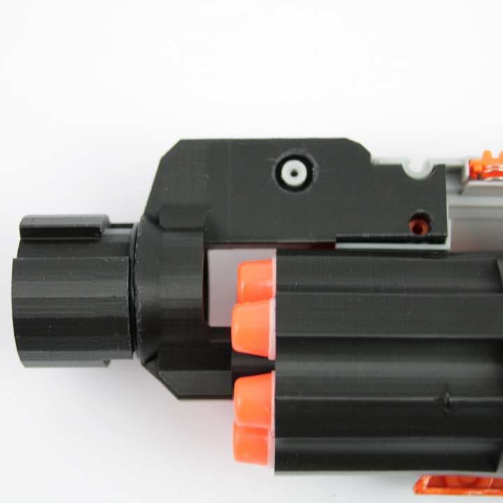 3D Printable Nerf Hammershot Front mod by Simon Haase