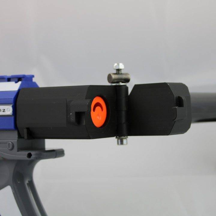 3D Printable Nerf Stock Adapter by Simon Haase