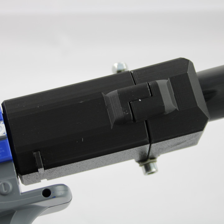 3D Printable Nerf Stock Adapter by Simon Haase