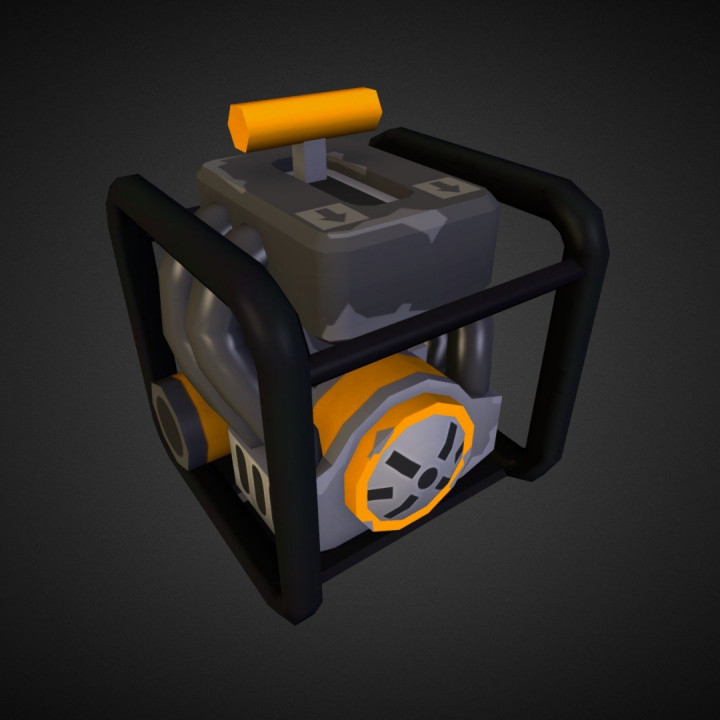 3D Printable Scrap Mechanic Gaz Engine by 3DMax
