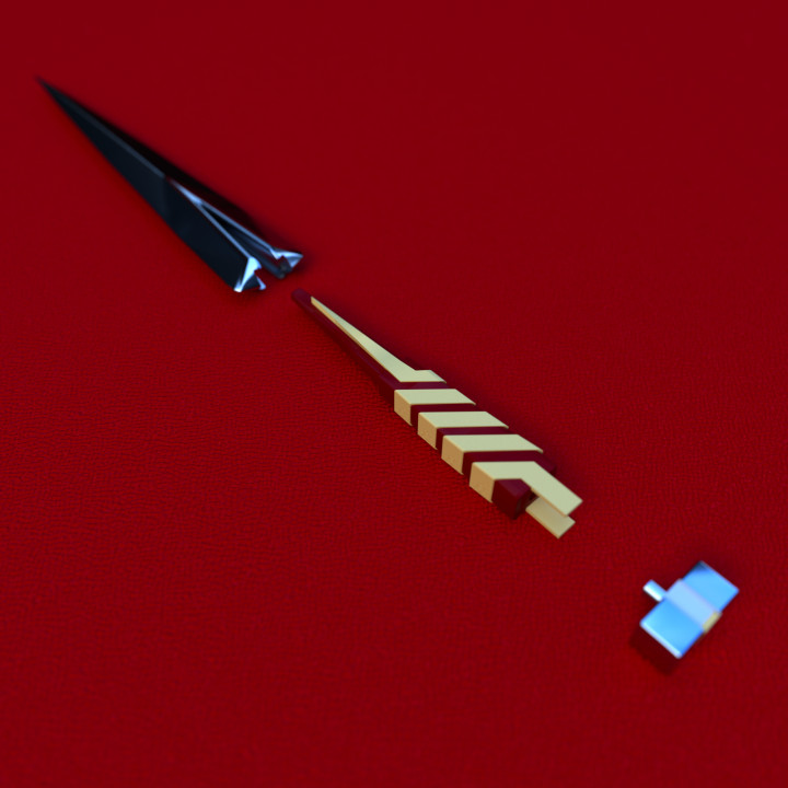 3D Printable Dagger of Mortis from Star Wars by Saxon Fullwood