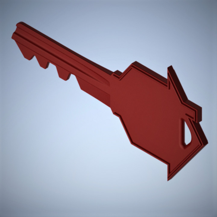 3D Printable House Key - Keychain by Rafael Cordeiro Vieira