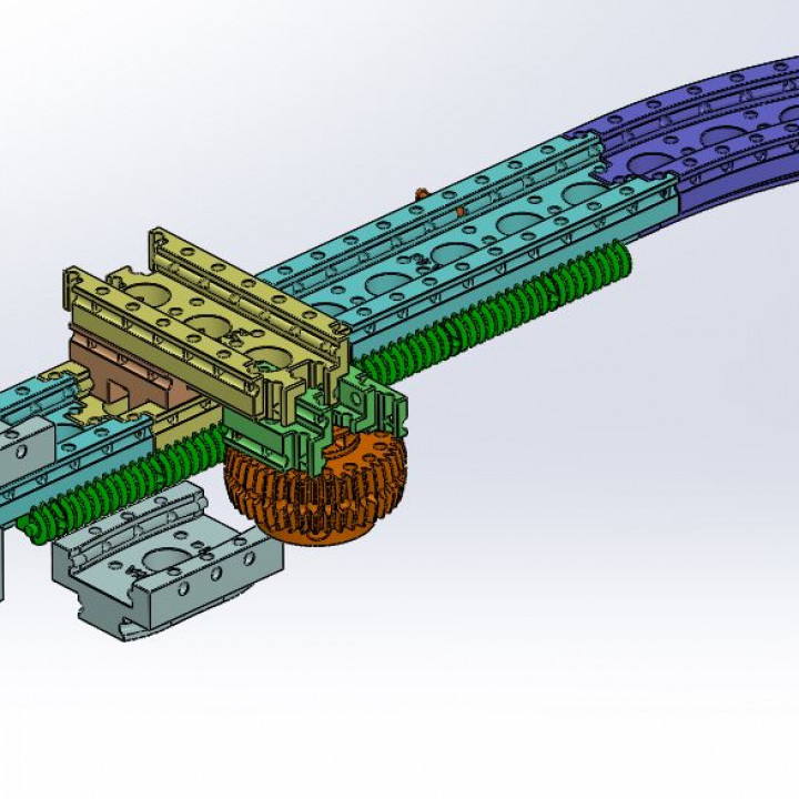 3D Printable Rail Straight RA 3a by Bjørn Heide