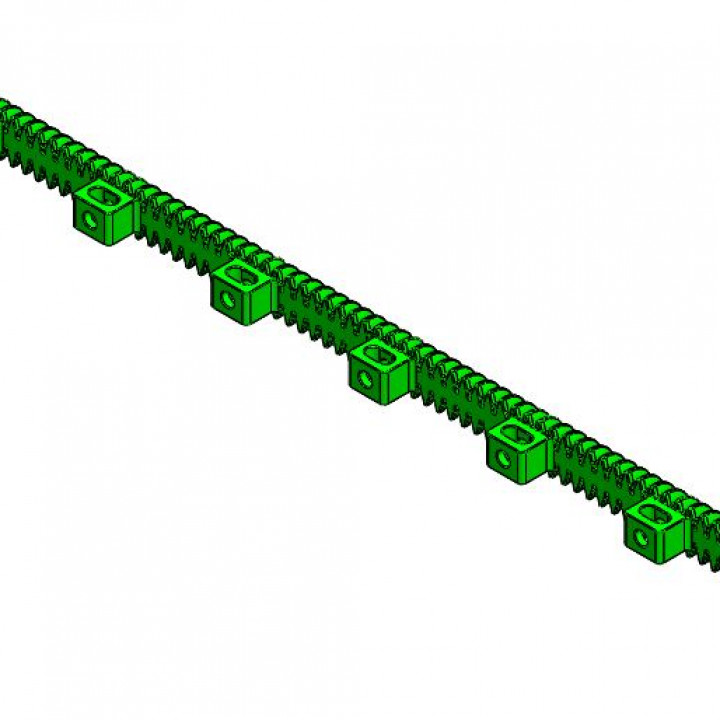3D Printable GR 3a - Gear Rack by Bjørn Heide