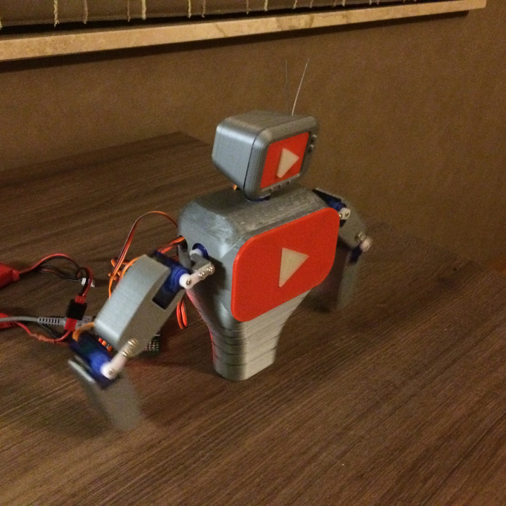 3D Printable Subby the interactive youtube subscriber robot by Brian Brocken