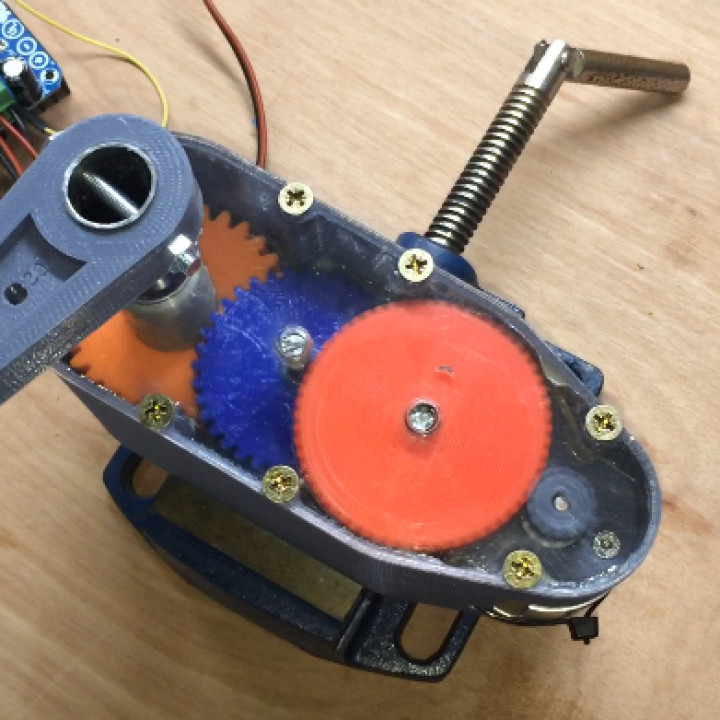 3D Printable 3D-printable High torque servo/gear reduction by Brian Brocken