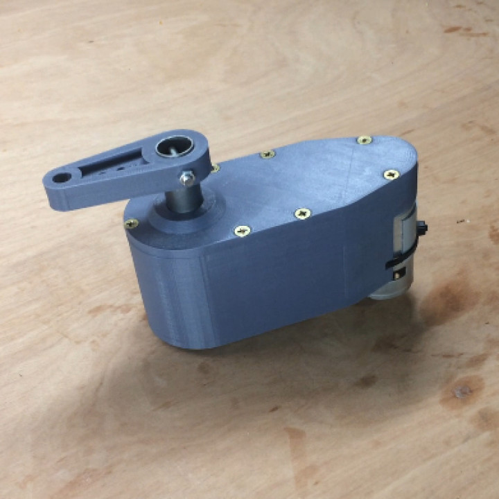 3D Printable 3D-printable High torque servo/gear reduction by Brian Brocken