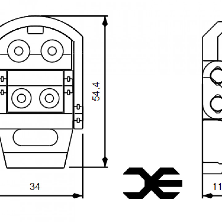 3D Printable Sturdy print-in-place draw latch by Richard