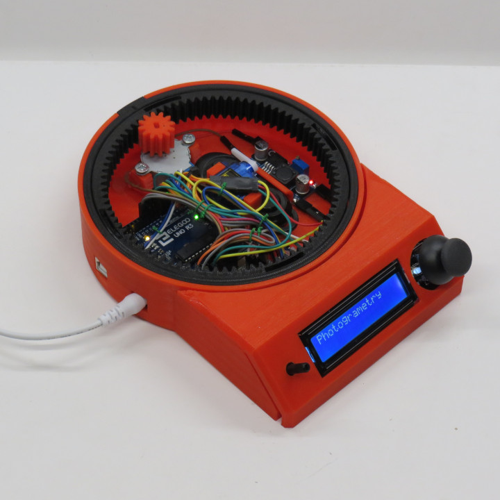 3D Printable Arduino controlled photogrammetry 3D-scanner by Brian Brocken