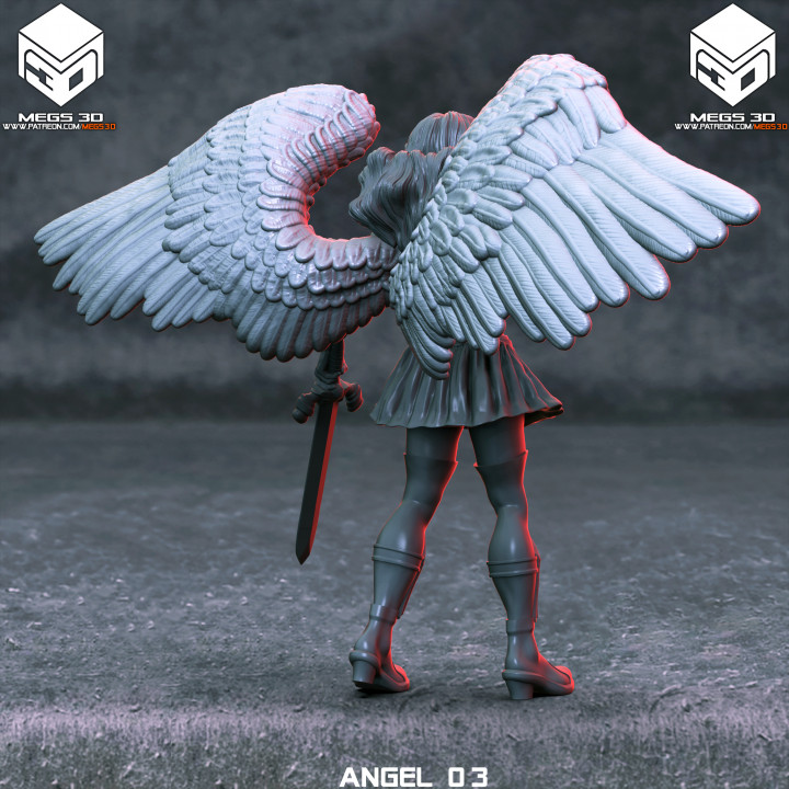 3D Printable Angel Female by Guillermo Empinado