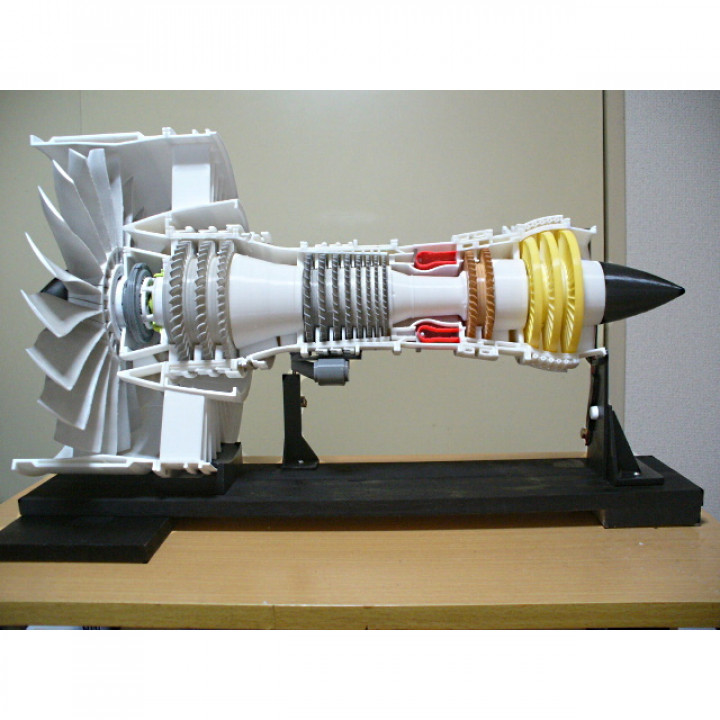 3D Printable Geared Turbofan Engine (GTF), 10 inch Fan by Motoo Kondo