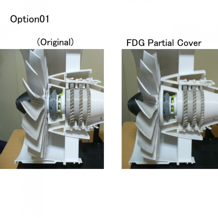 3D Printable Geared Turbofan Engine (GTF), 10 inch Fan by Motoo Kondo