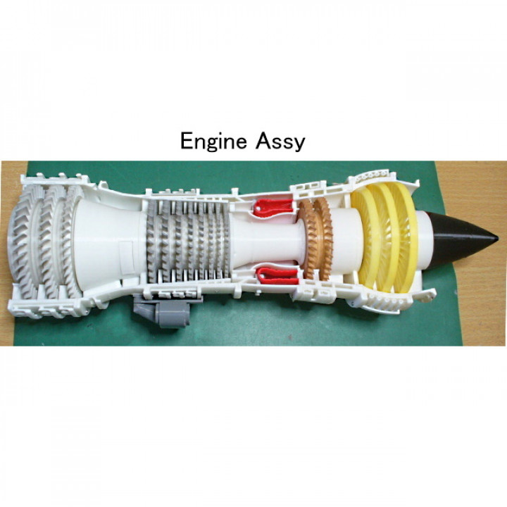 3D Printable Geared Turbofan Engine (GTF), 10 inch Fan by Motoo Kondo