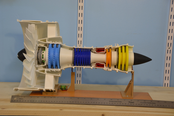 3D Printable Geared Turbofan Engine (GTF), 10 inch Fan by Motoo Kondo